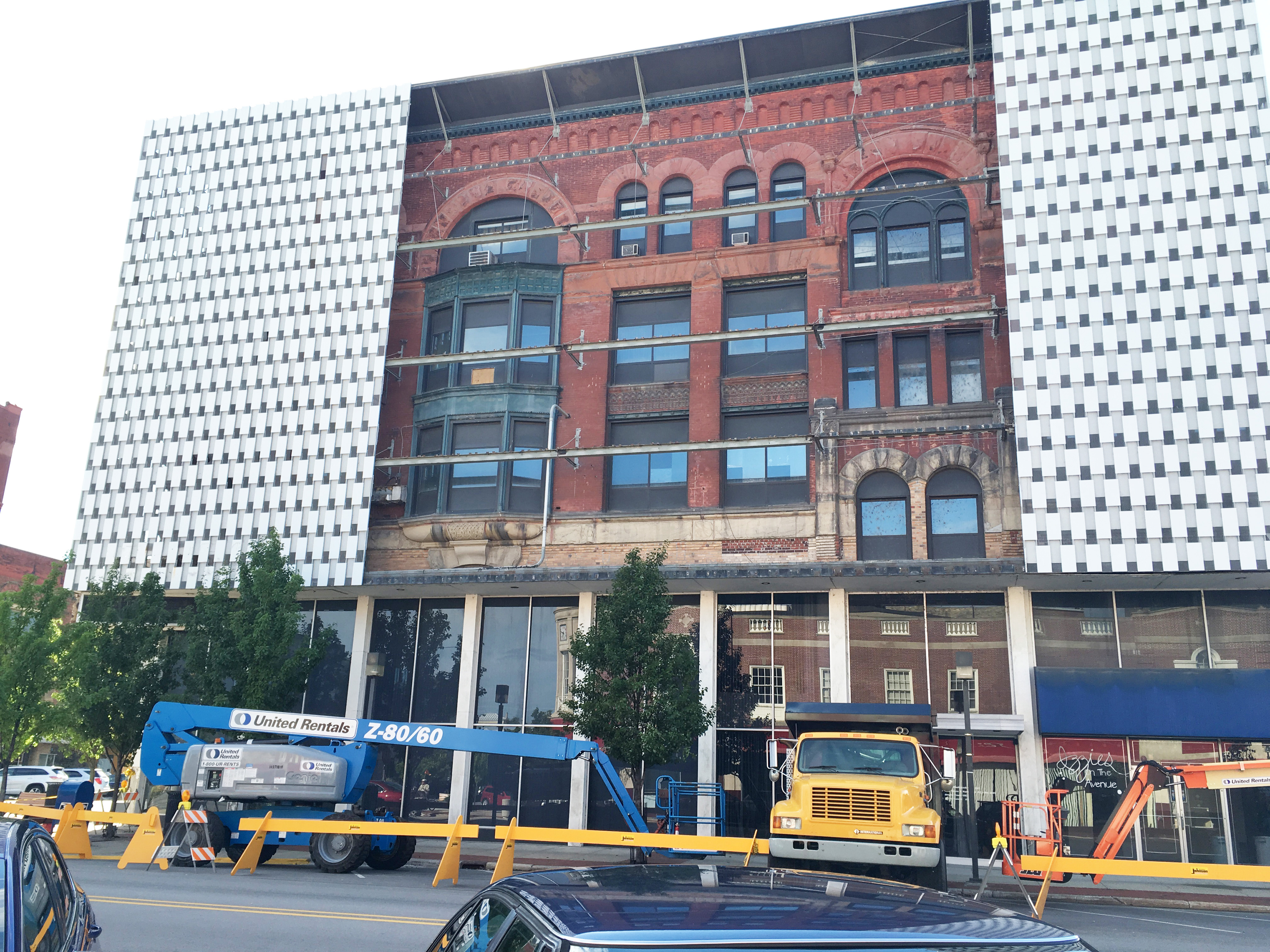 Crapo Building's old beauty bared behind Modern aluminum skin