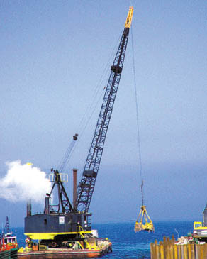 Steam-powered scoop: historic crane's days may be numbered